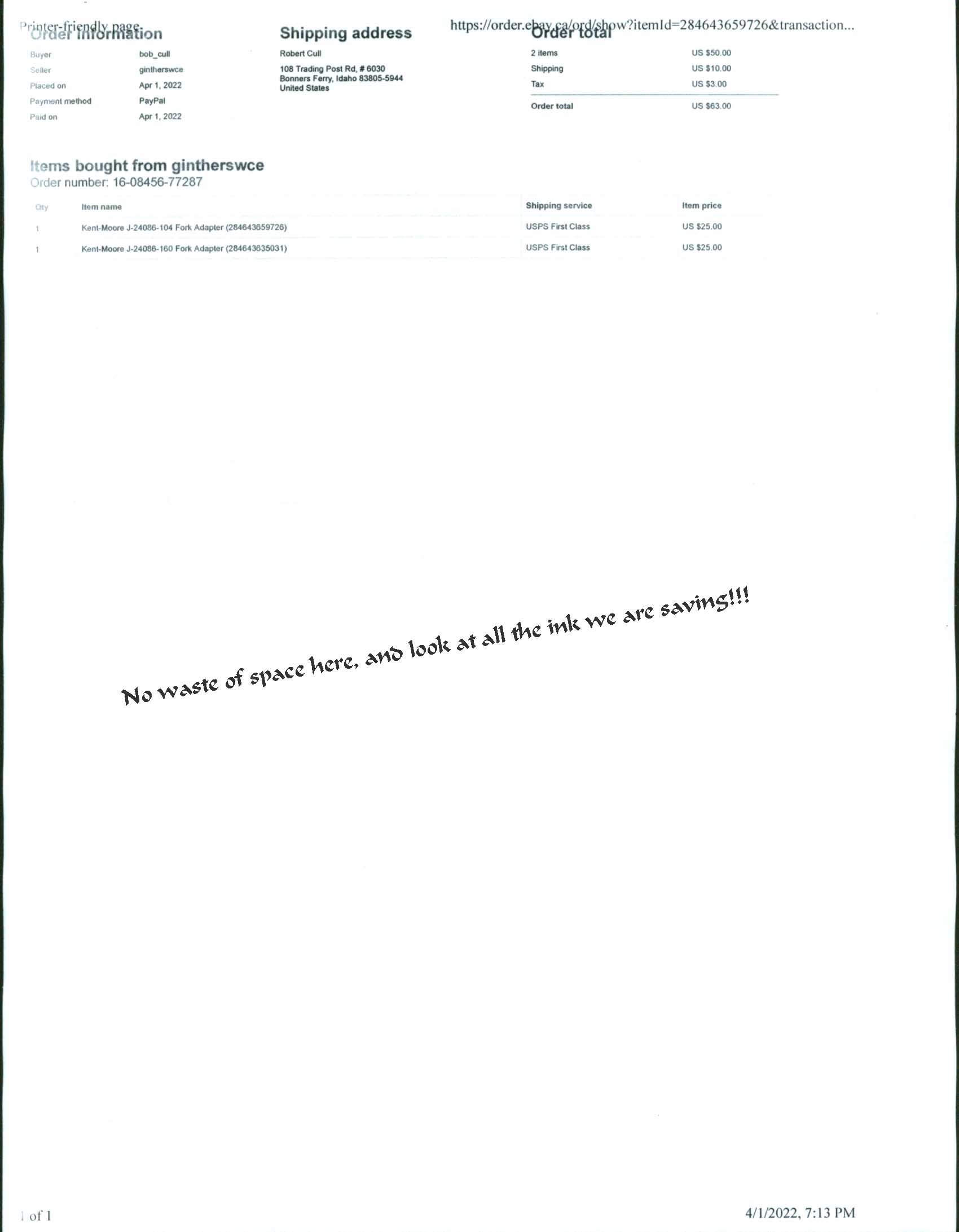 Printing Purchase Invoice - The eBay Canada Community